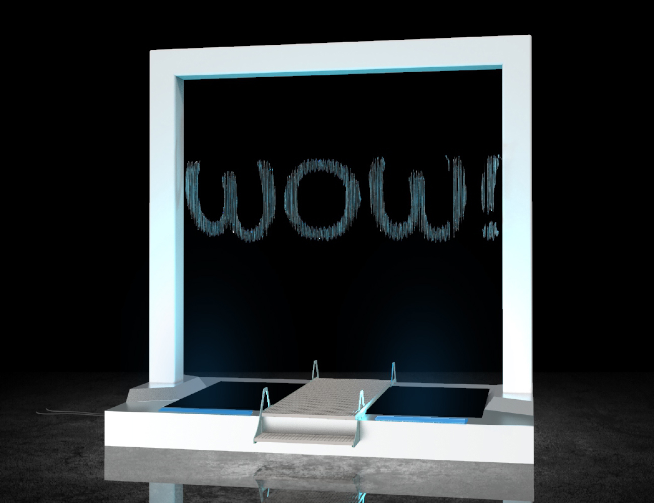 Digital Waterfall + Platform. Walk through Interactive Water Wall ...